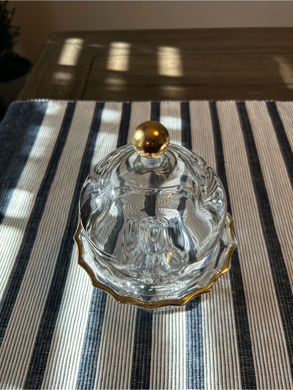 Dining | Glass Mini Dessert Stand With Gold Rim And Knob | Poshmark